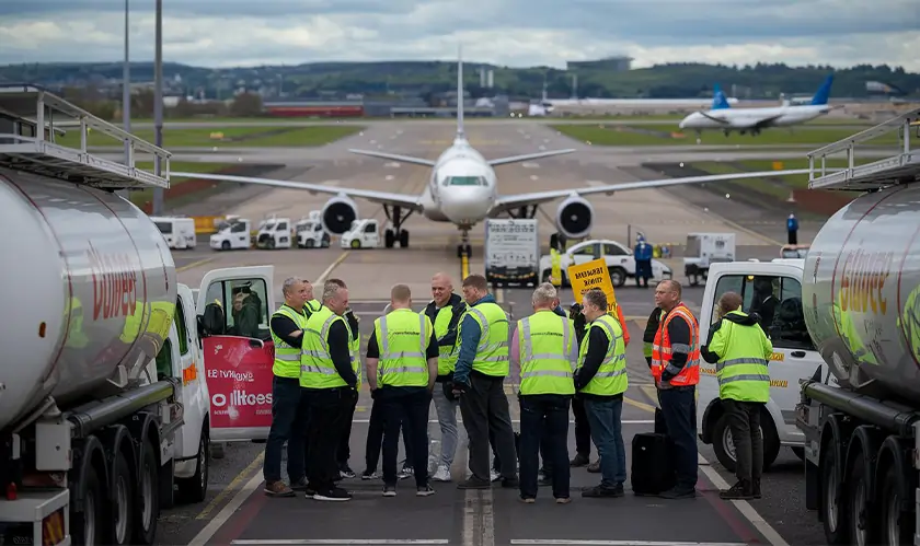 Fuel Tanker Drivers to Strike at Edinburgh Airport
